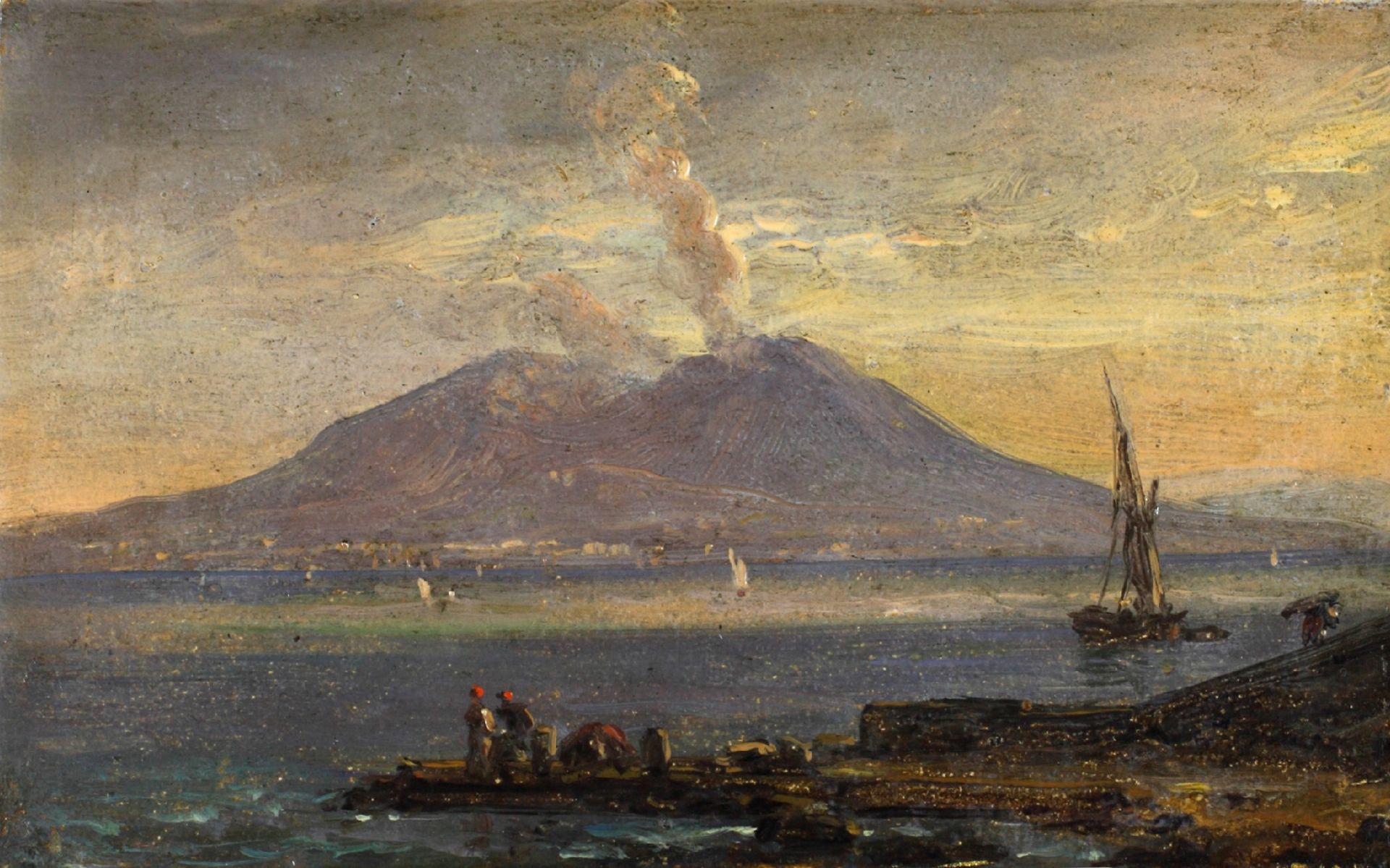 Johan Christian Clausen Dahl, Der Vesuv, gesehen vom Posillipo ...